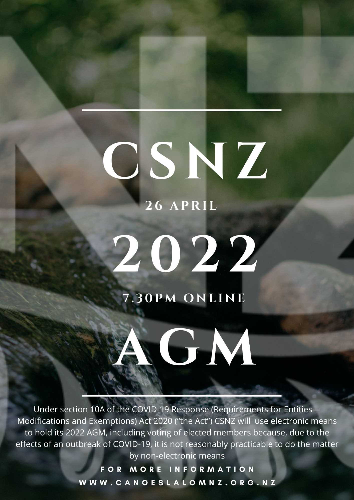 CSNZ AGM shifts online due to Covid19