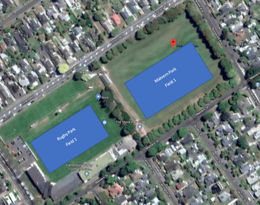 Canterbury Rugby Union - Field Maps