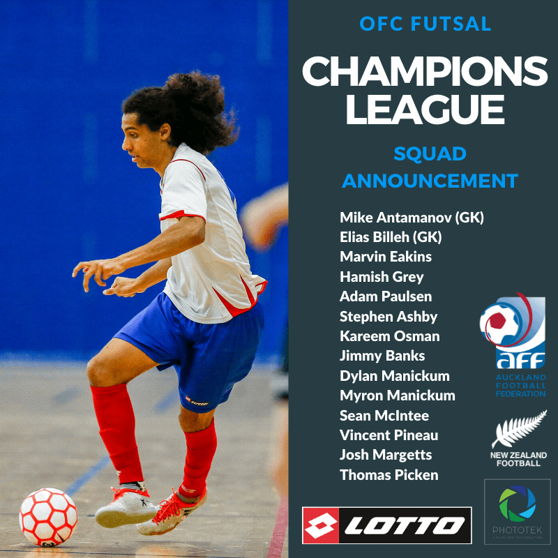 AFF Name OFC Futsal Champions League Squad