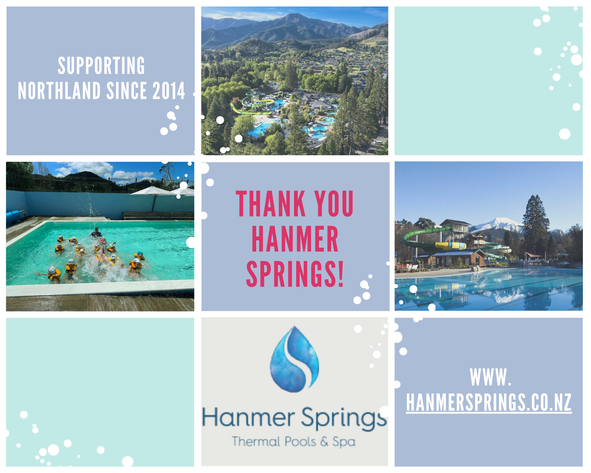Thank you Hamner Springs for Your Support