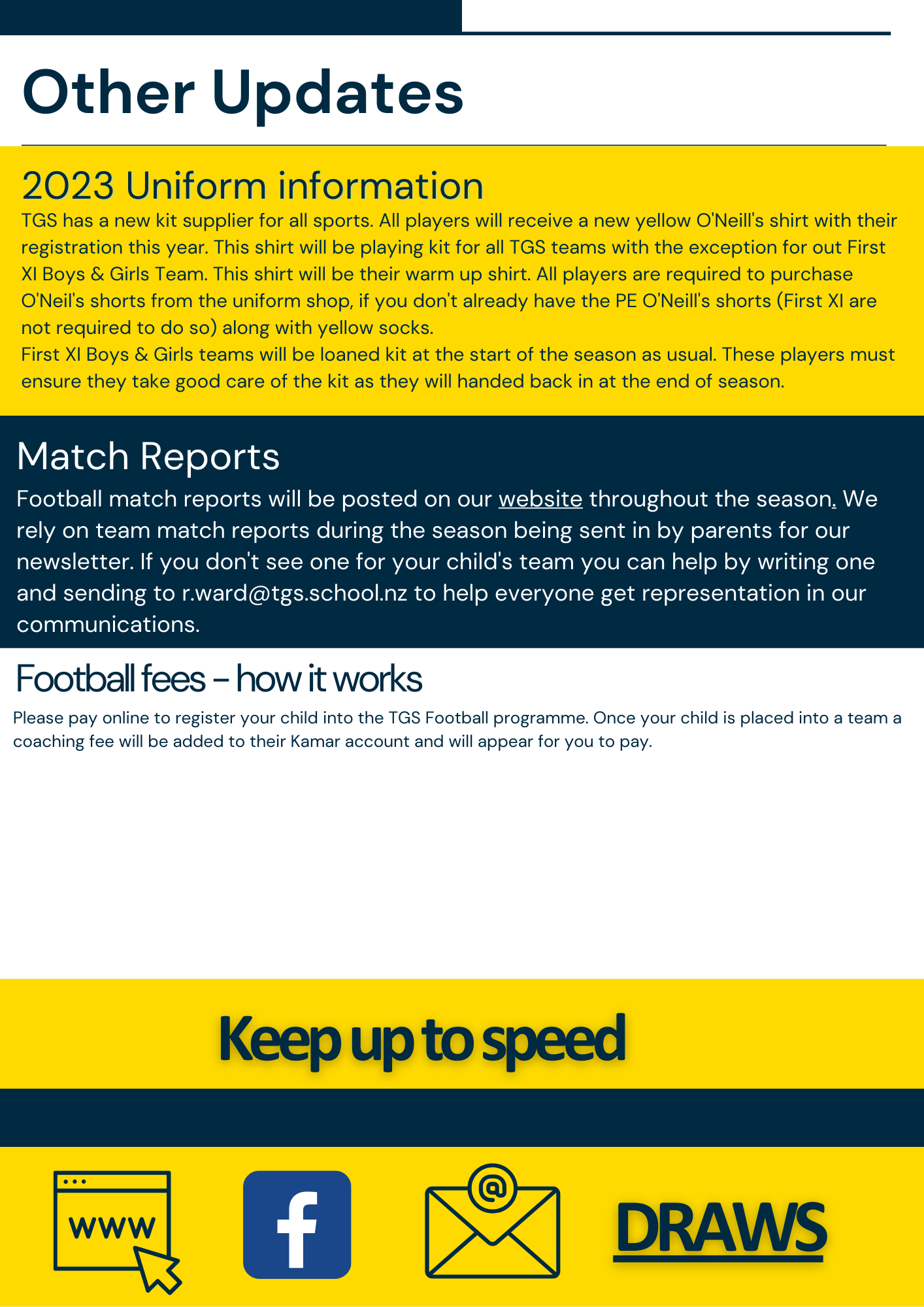 Football: Newsletter