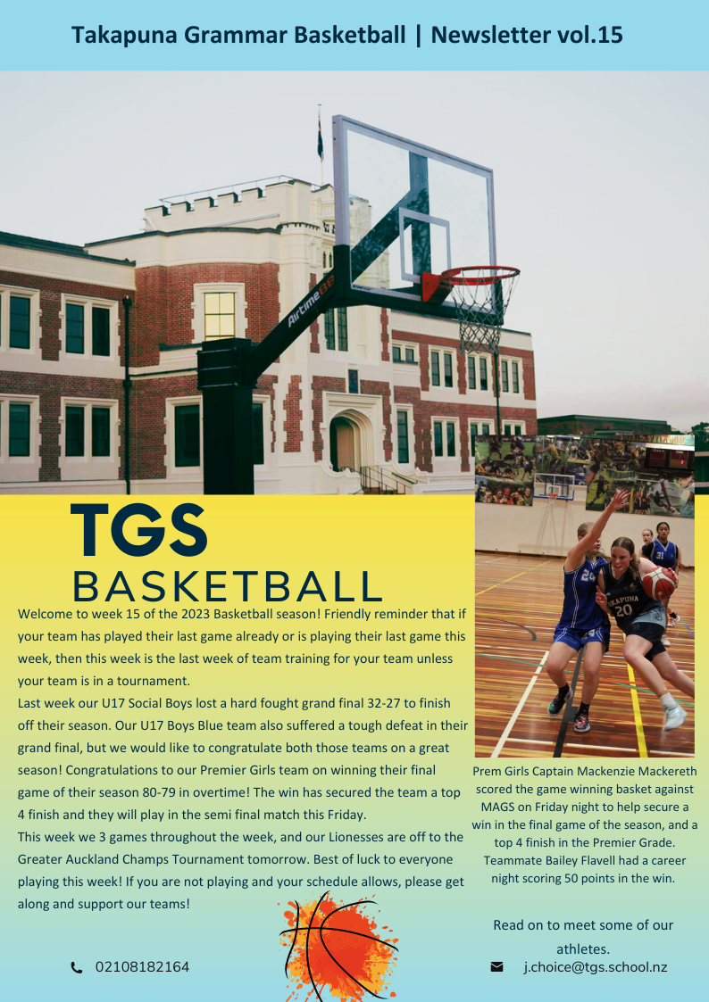 Basketball Newsletter - Vol. 15