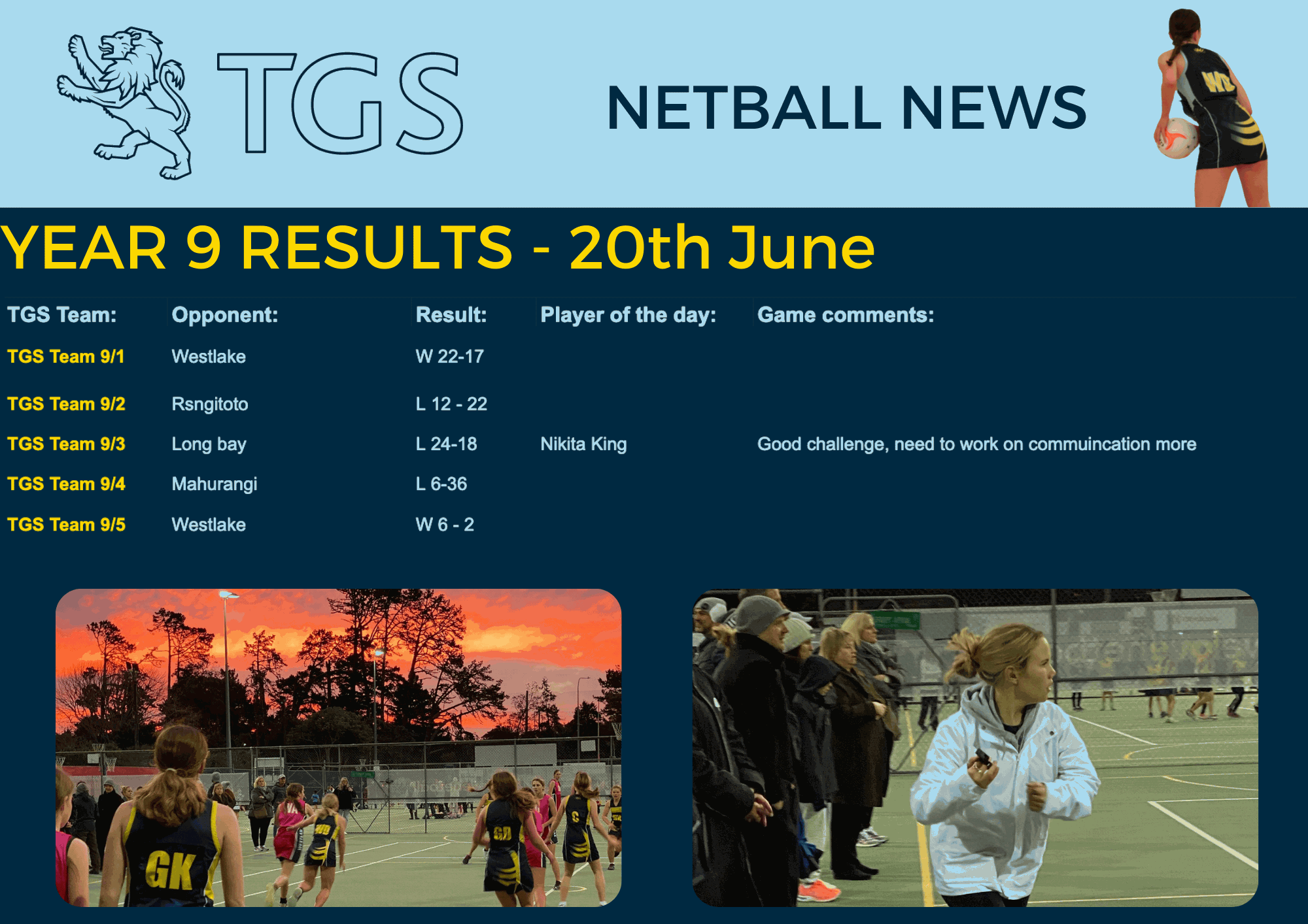 Netball Newsletter 6
