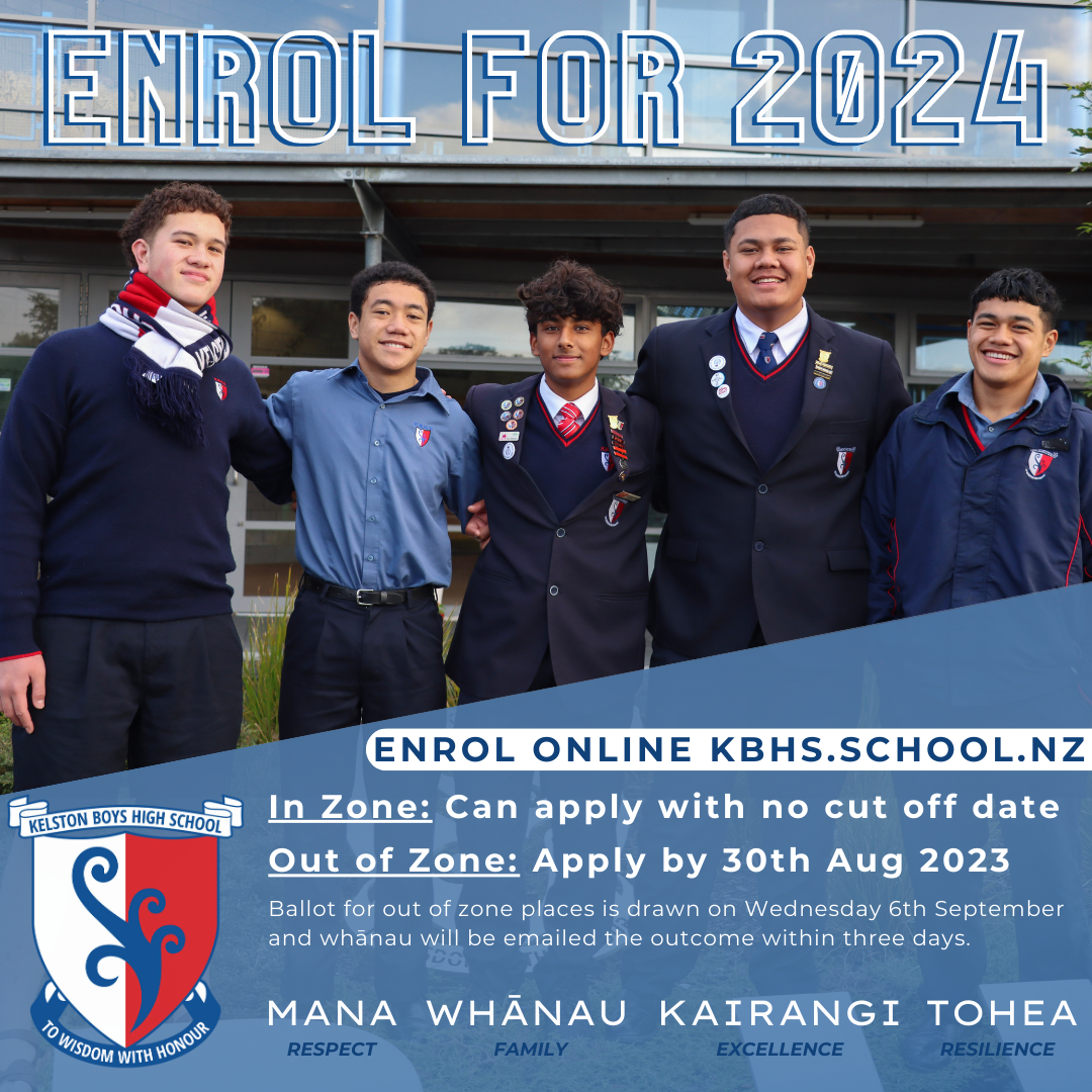 Kelston Boys' High School - Enrolment