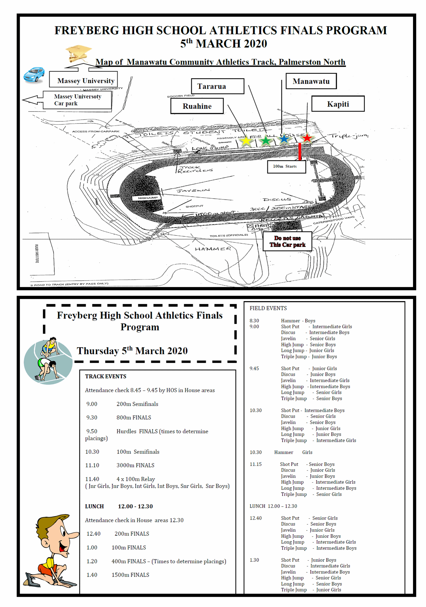 Freyberg High School Athletics Finals Day 05/03/2020