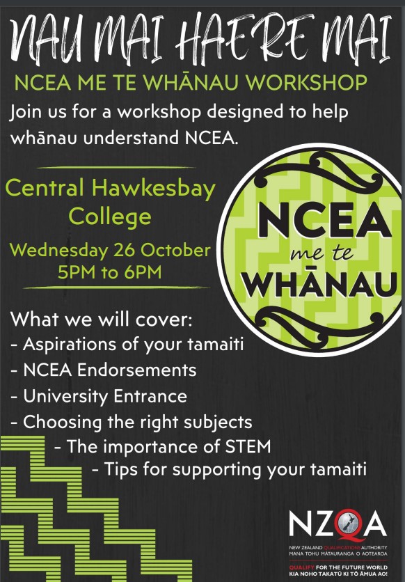 NCEA me te whānau workshop