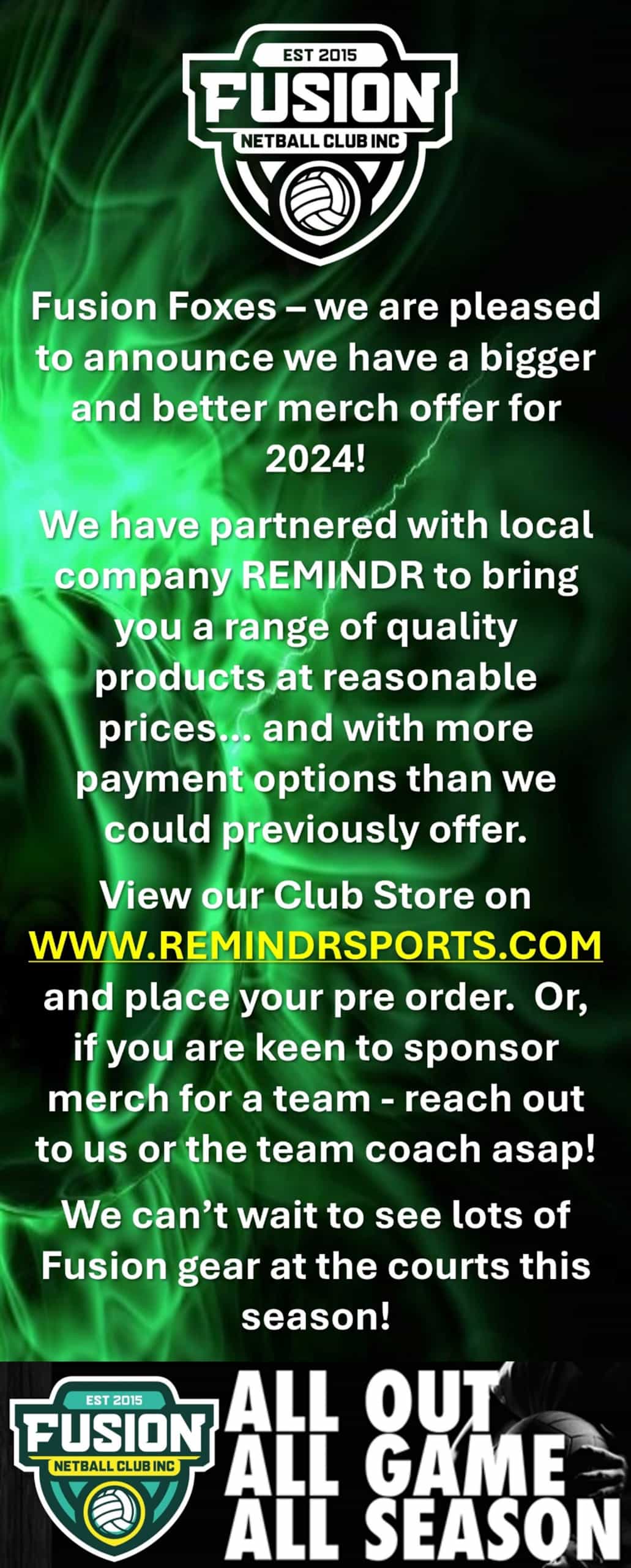 Fusion Netball Club Inc. - Fusion Merch