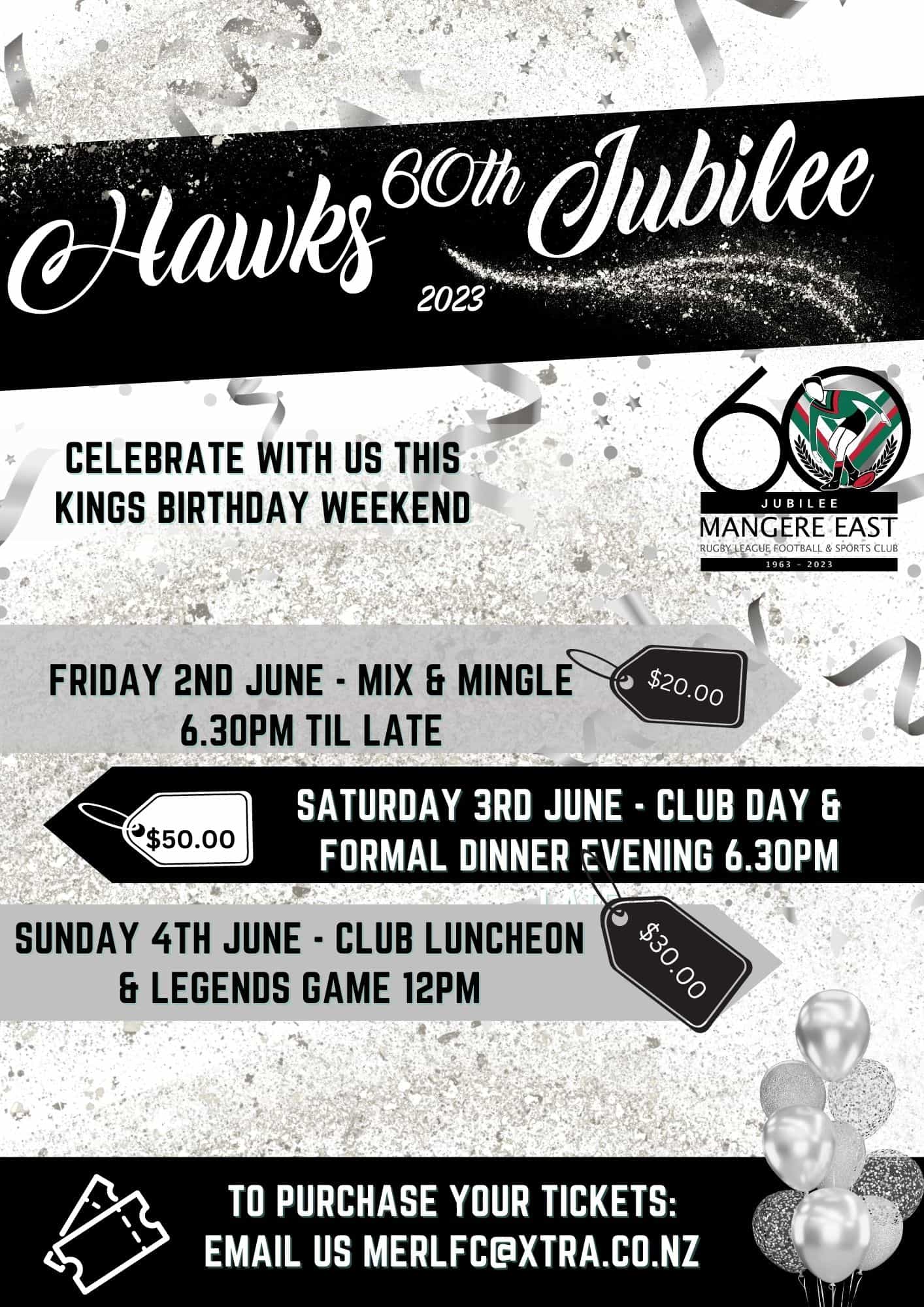 Mangere East Hawks RL - Jubilee Registration