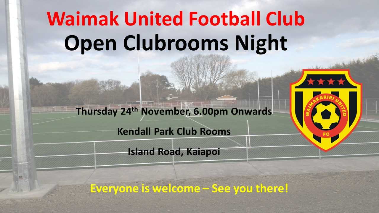 Waimak United Open Club Rooms Night