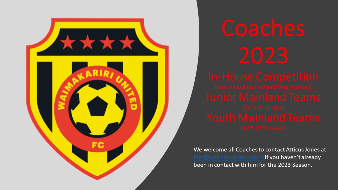 Calling all Coaches for the 2023 Season - In-house First Kicks, Fun ...