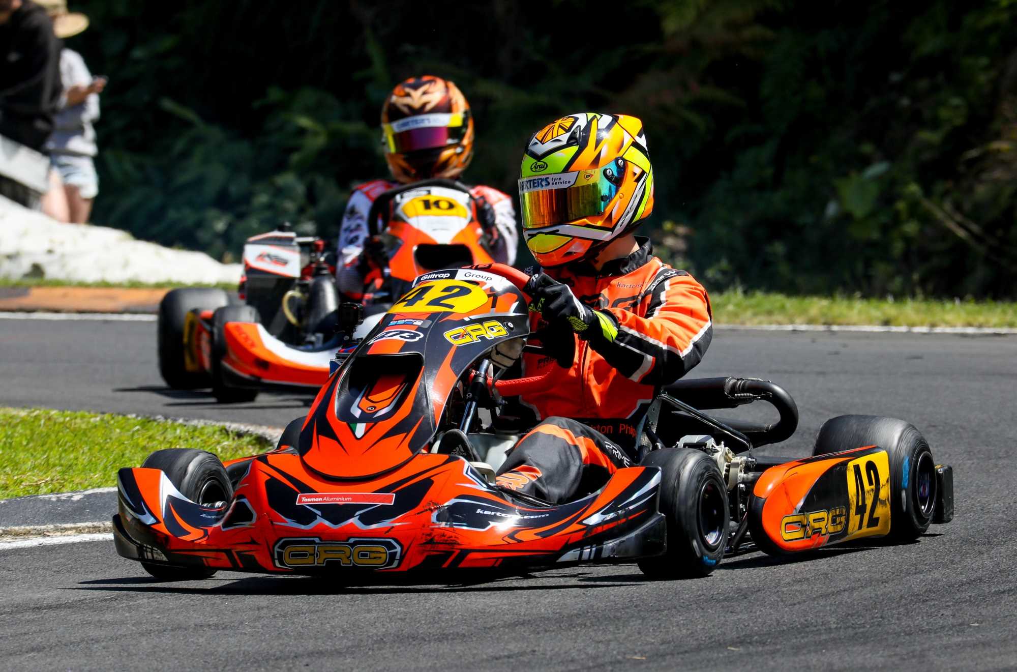 Champions dominate to claim North Island karting titles in Bay of Plenty