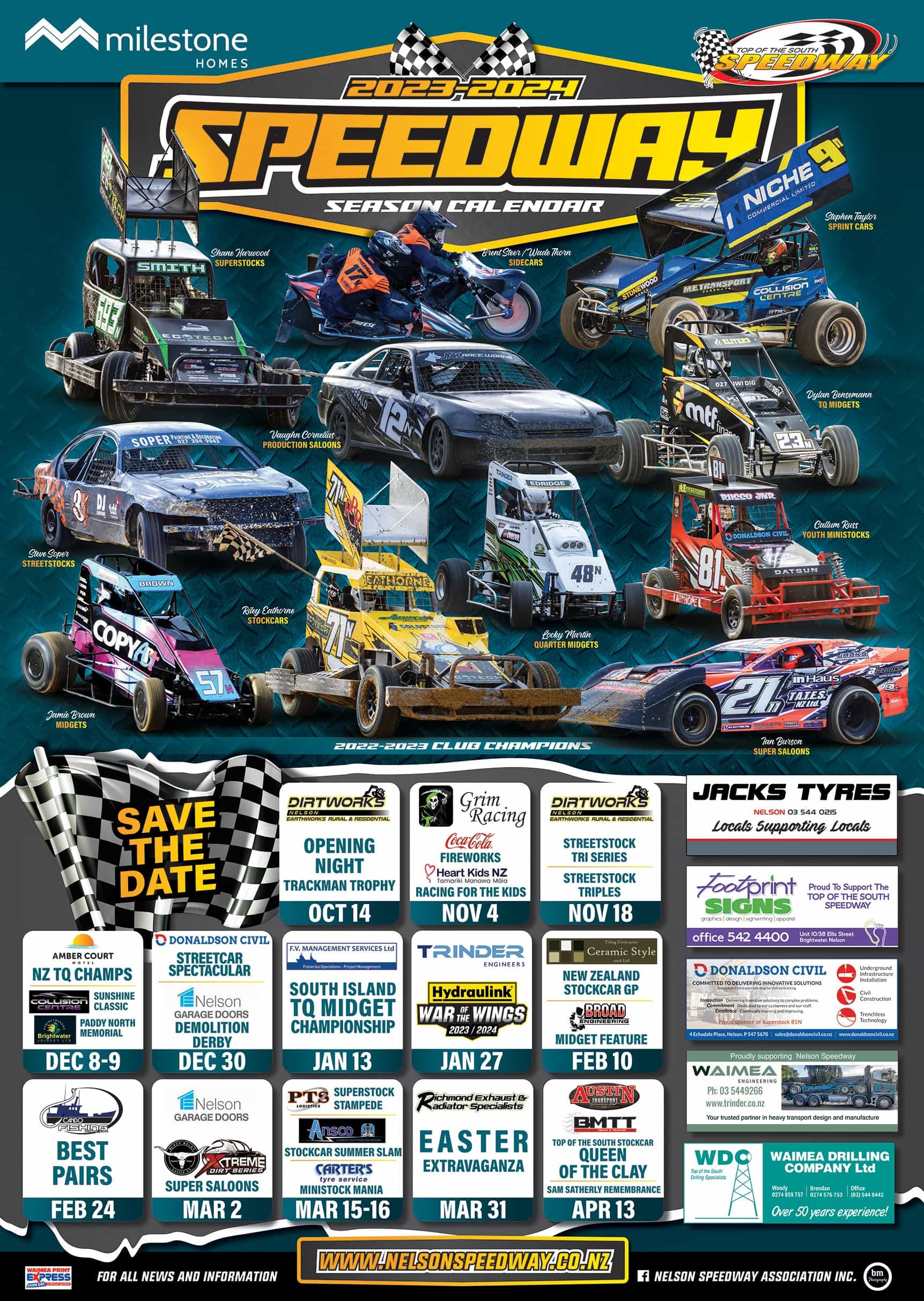 Nelson Speedway - Season Calendar