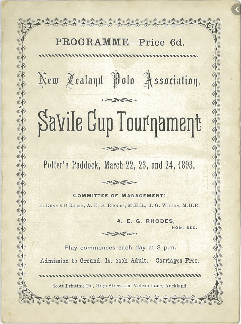 New Zealand Polo Association - Savile Cup History