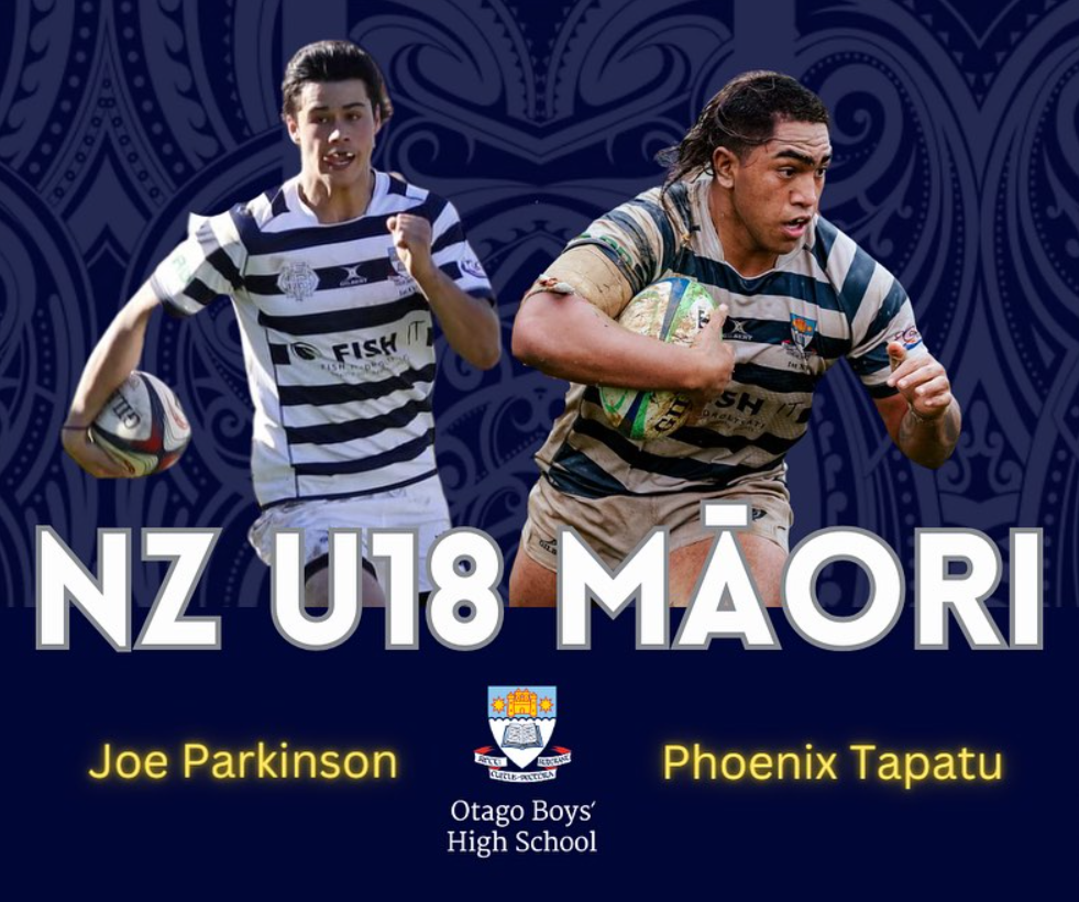 Phoenix Tapatu and Joe Parkinson selected for NZ U18 Maori Rugby Team