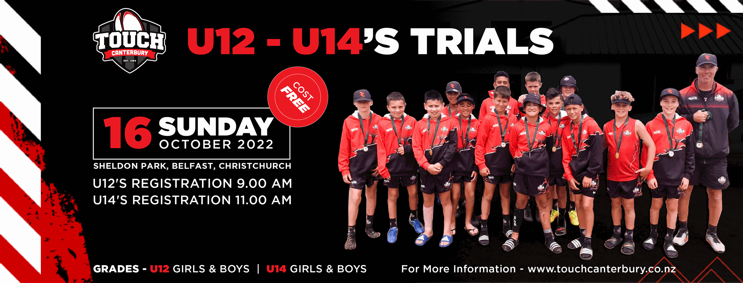 Methven Junior Touch Rugby - U12-14'S TRIAL FLYER