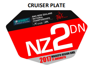 BMX New Zealand - Number Plates