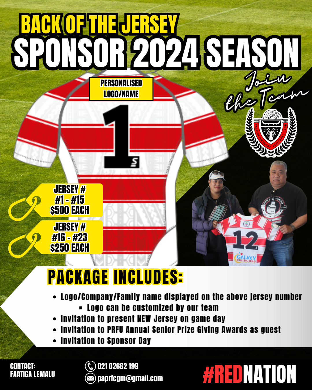 Papatoetoe Rugby - Sponsorship Proposal 2024