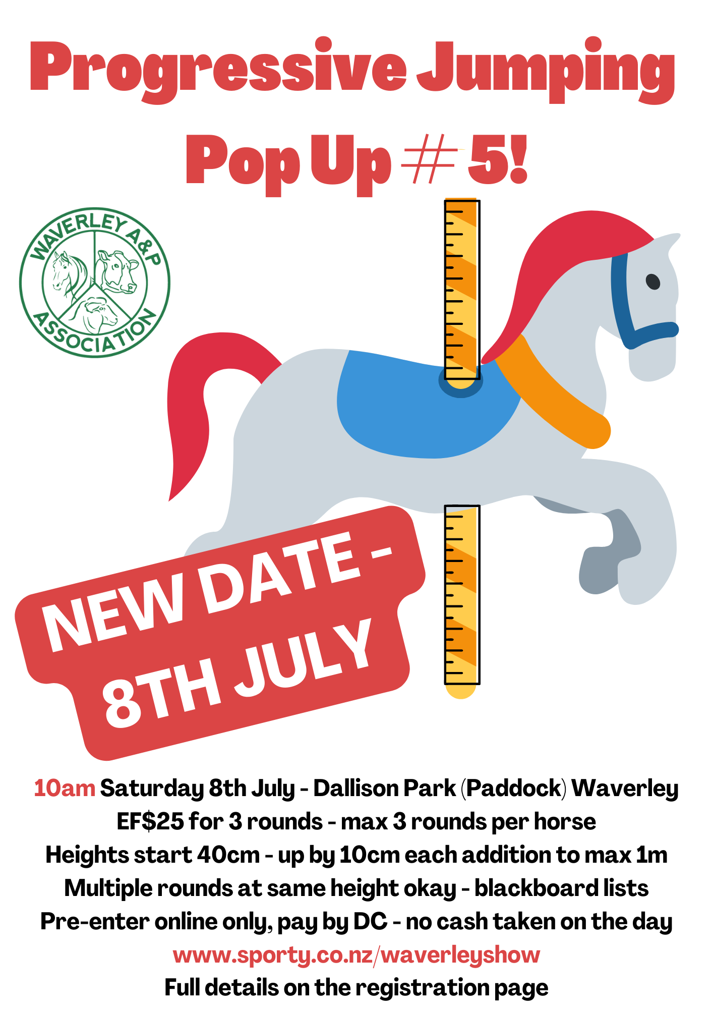 Waverley A & P Association - 8th July - Progressive Jumping Entries