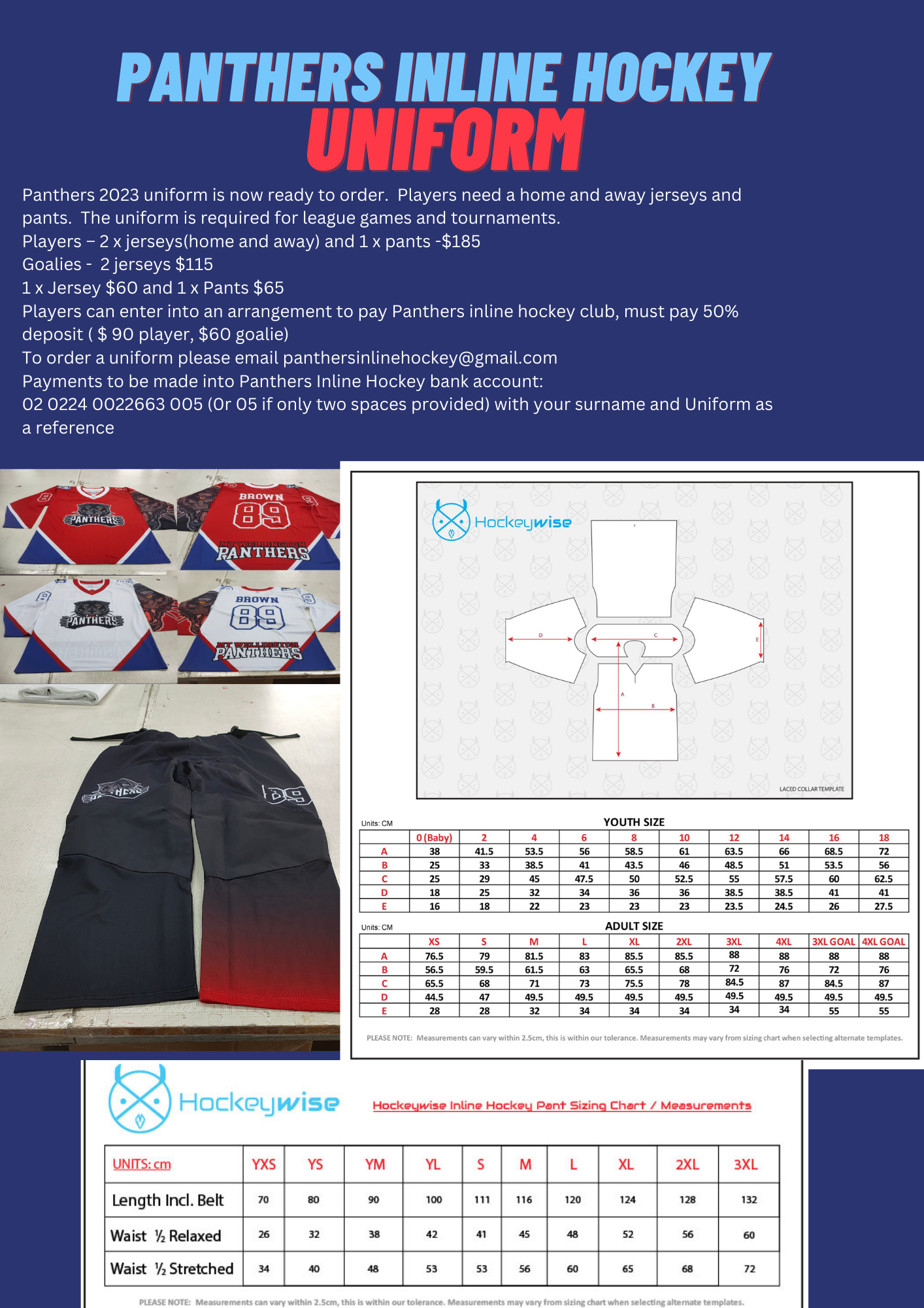 Mt Wellington Roller Sports Club - Uniform information