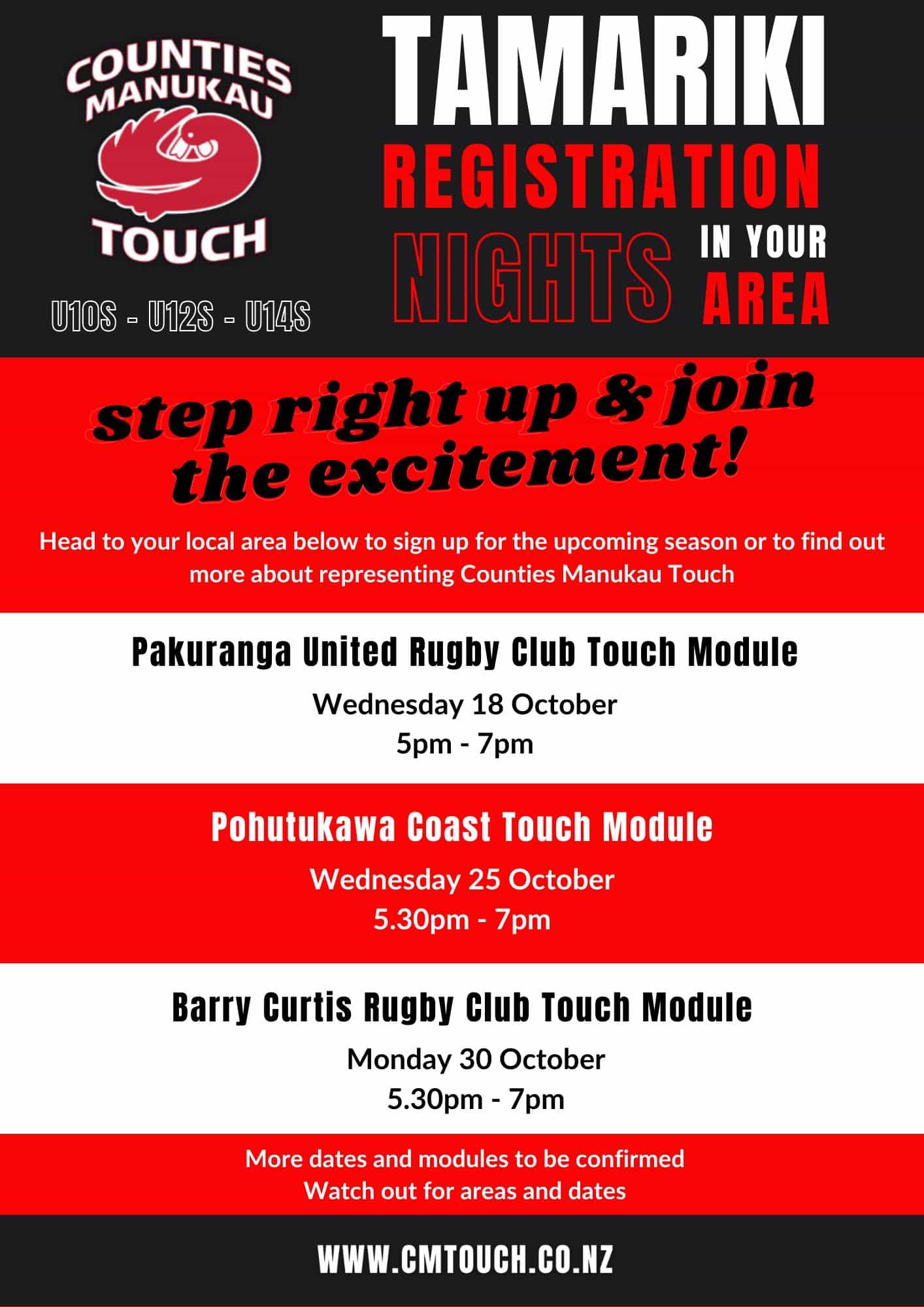 Counties Manukau Touch Association - Tamariki Grades