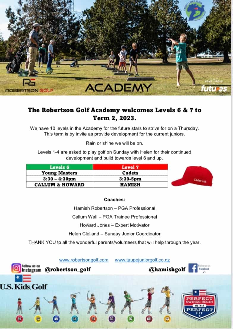 Taupo Junior Golf Club - ROBERTSON GOLF