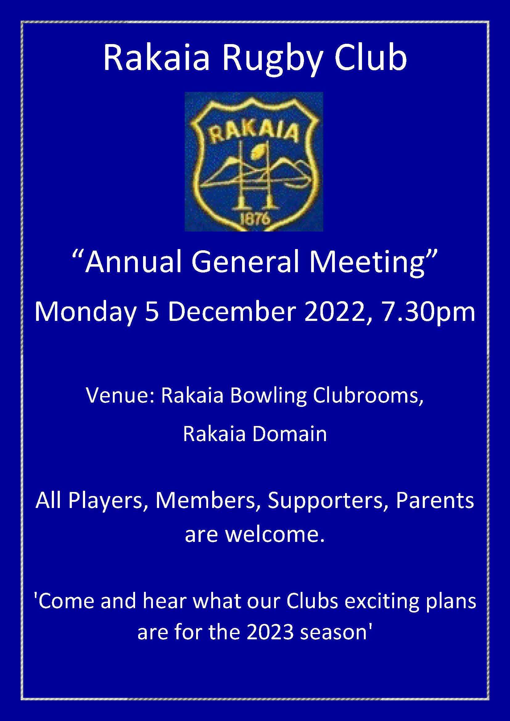 Rakaia Rugby Club - Home