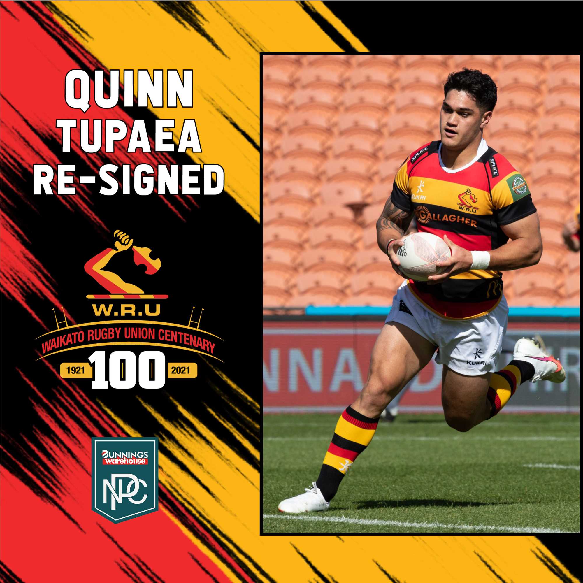 Quinn Tupaea recommits to Waikato for 2022-23