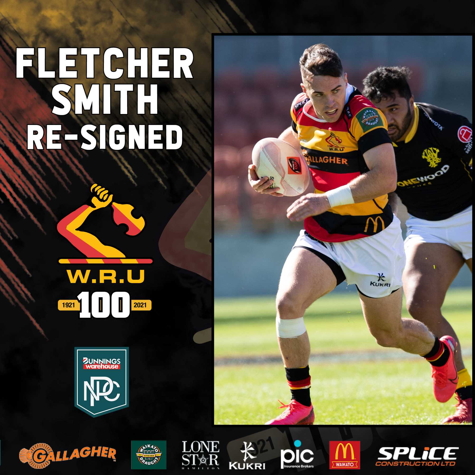 Fletcher Smith re-joins Waikato for the 2021 Bunnings Warehouse NPC Season.