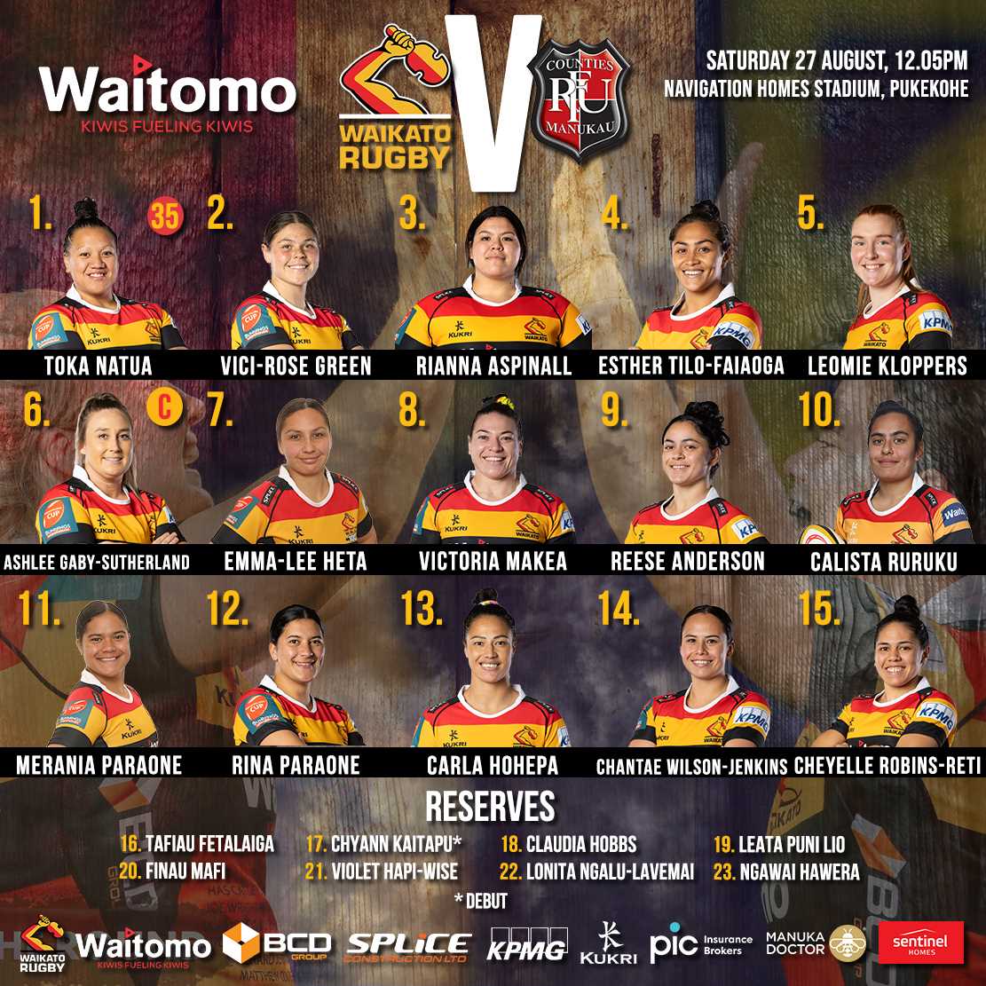 Waitomo Group: Waikato FPC team named for final regular season match ...