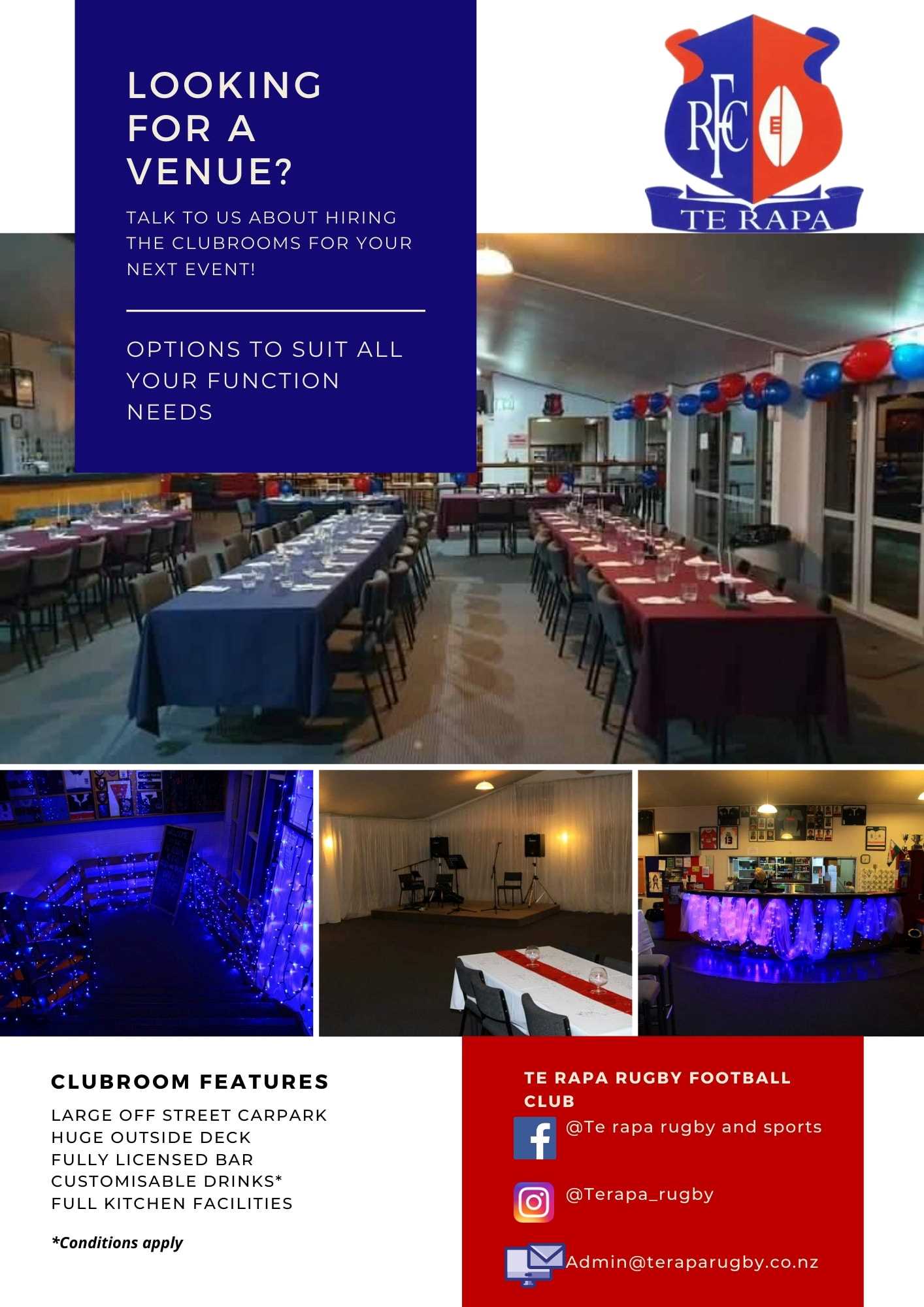 Te Rapa Rugby Sports Club - Venue Hire