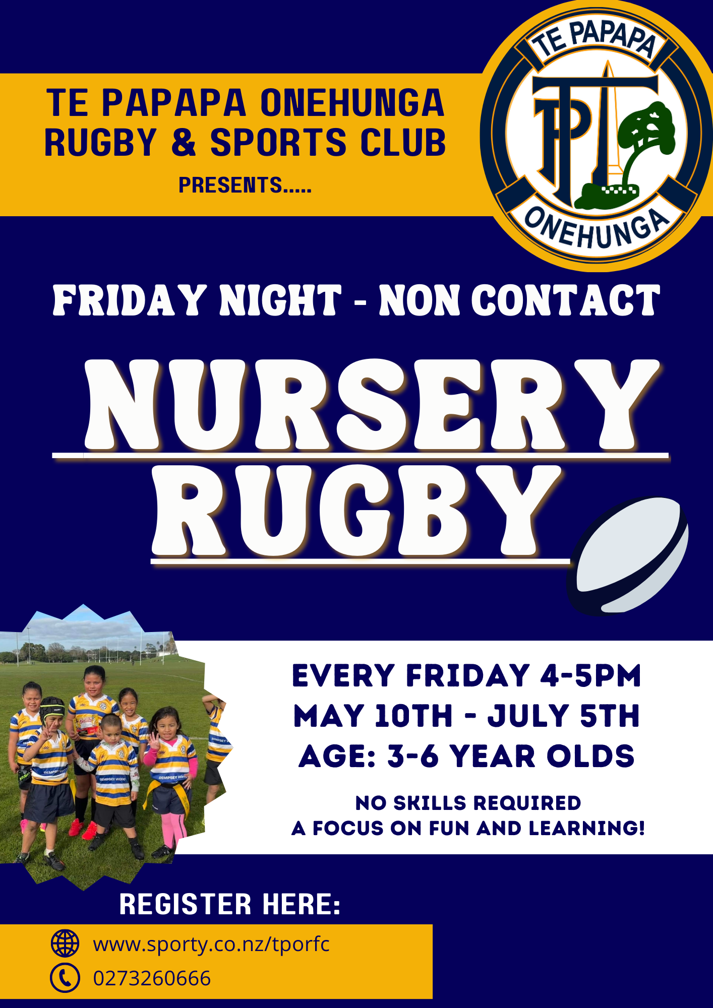 Te Papapa Onehunga Rugby Football & Sports Club - U5 Friday Night Rippa