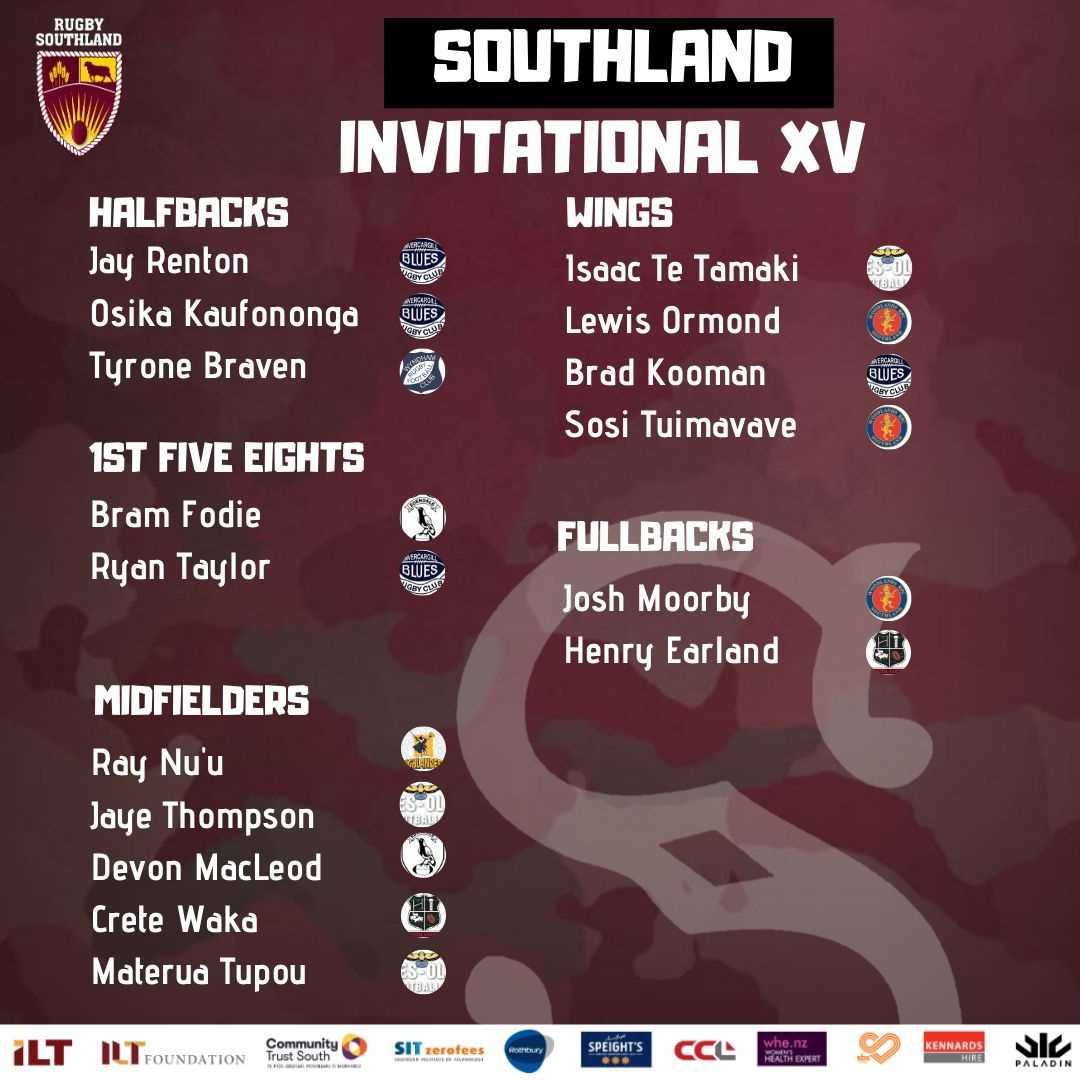 Southland Invitational Squad Named Ahead Of Fijian Showdown