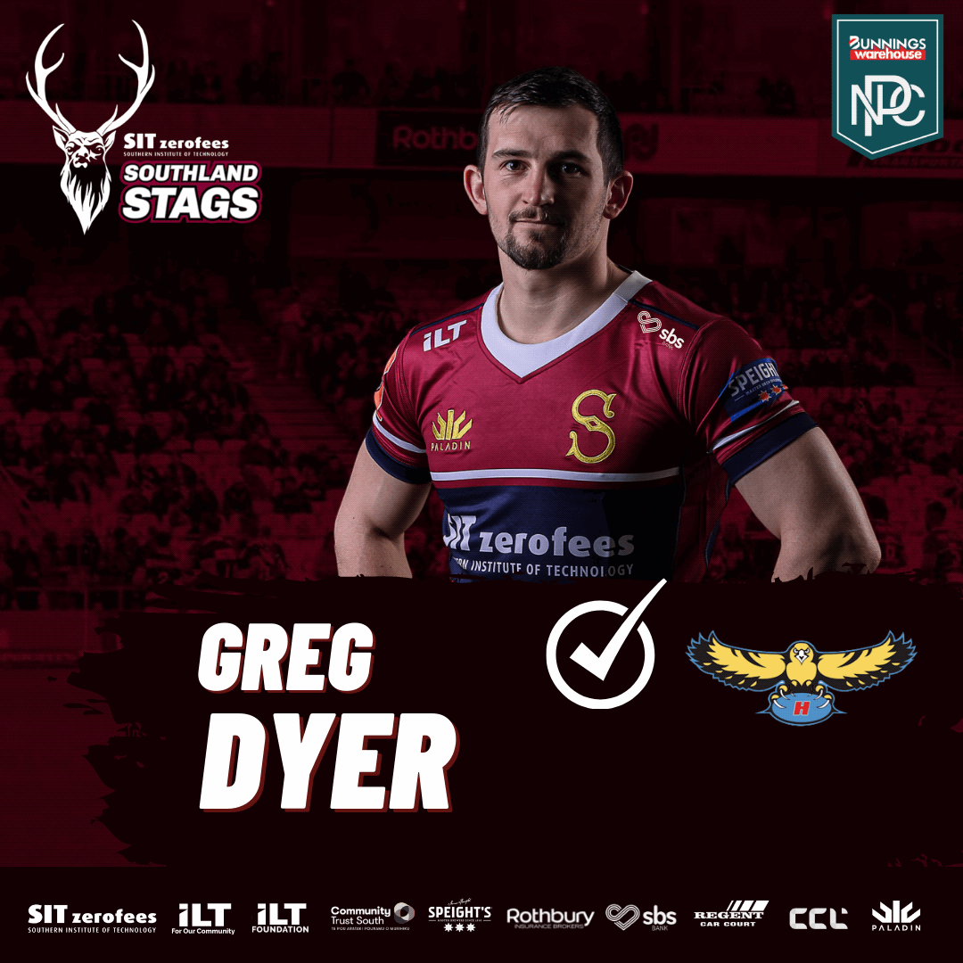 Greg Dyer Signed with SIT Zero Fees Southland Stags