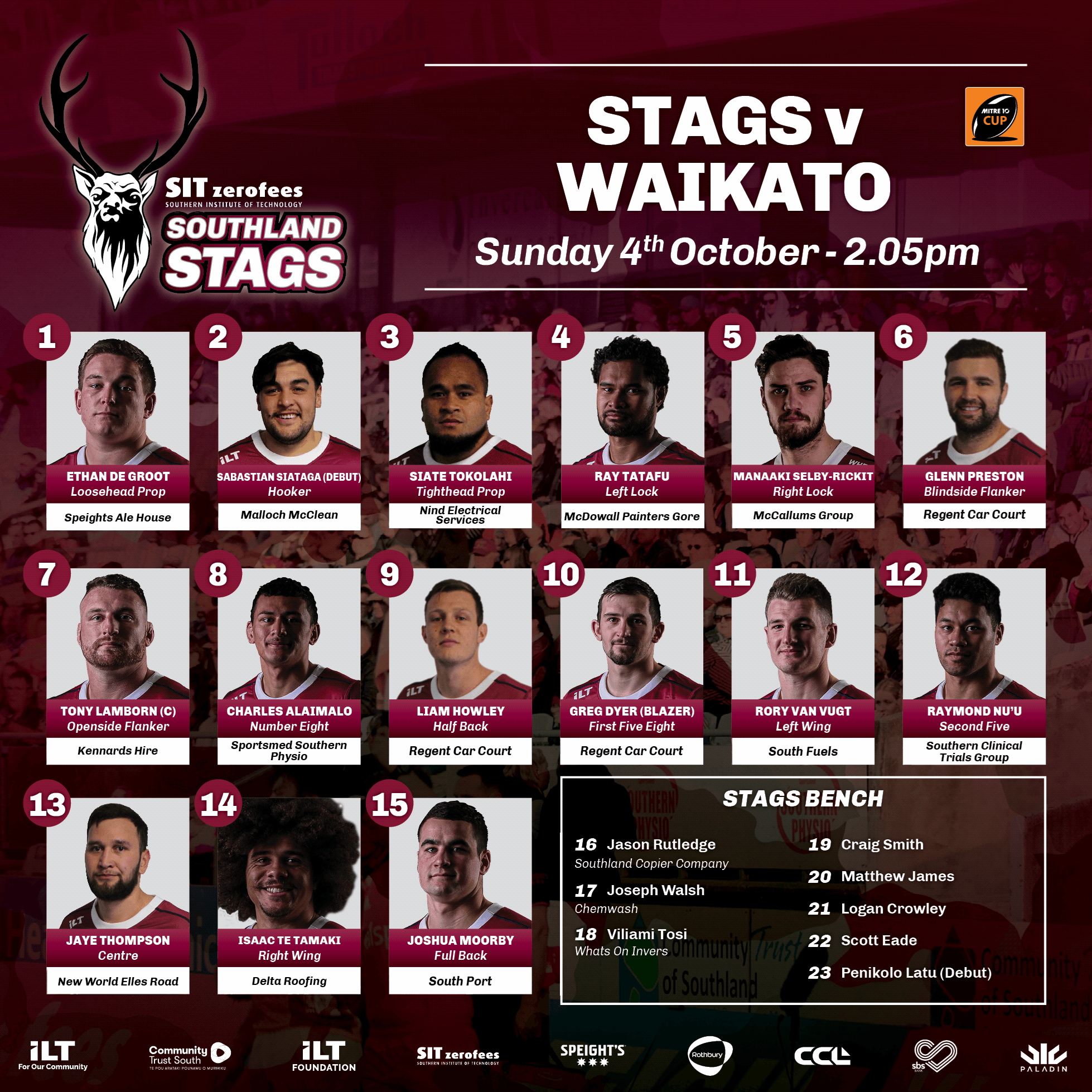 SIT Zero Fees Southland Stags Ready To Take On Waikato