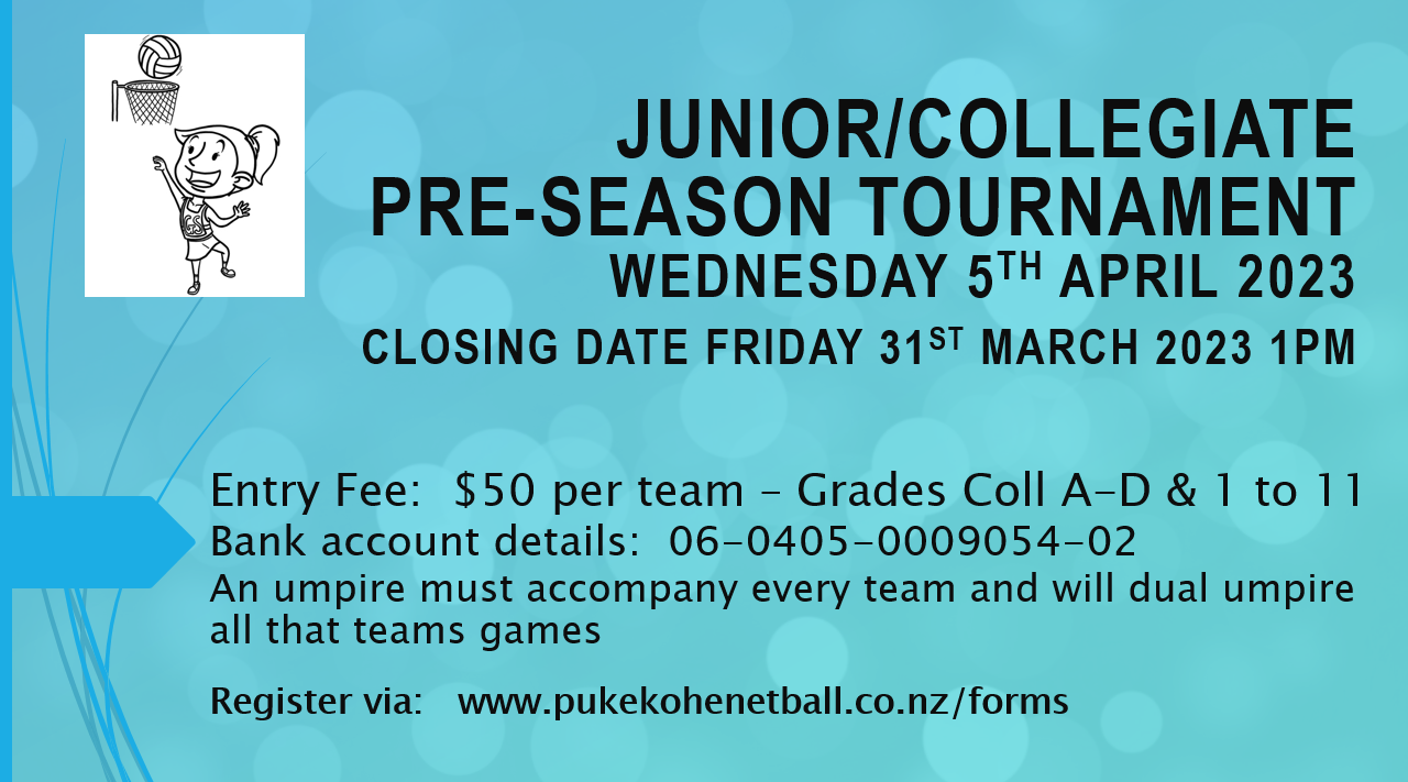 Junior/Collegiate Pre-Season Tournament