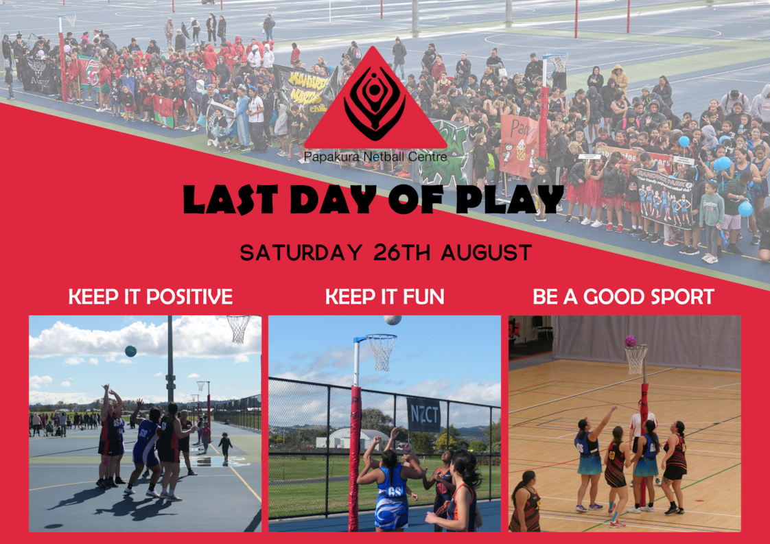 Papakura Netball Centre Weekly Update - 25.08.23
