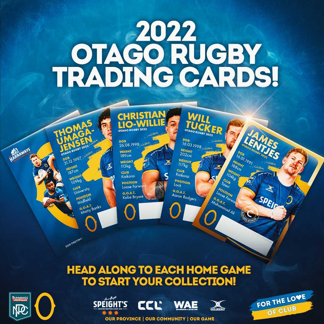 2022 OTAGO RUGBY TRADING CARDS