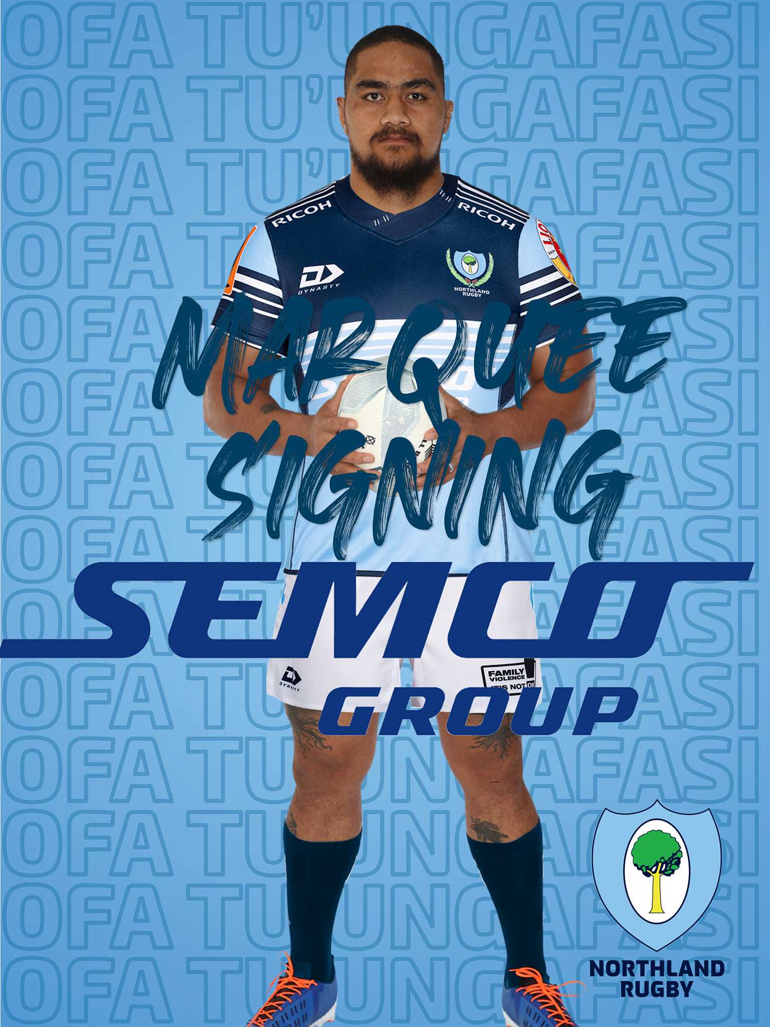 Ofa Tu’ungafasi will be joining the Taniwha in conjunction with SEMCO GROUP