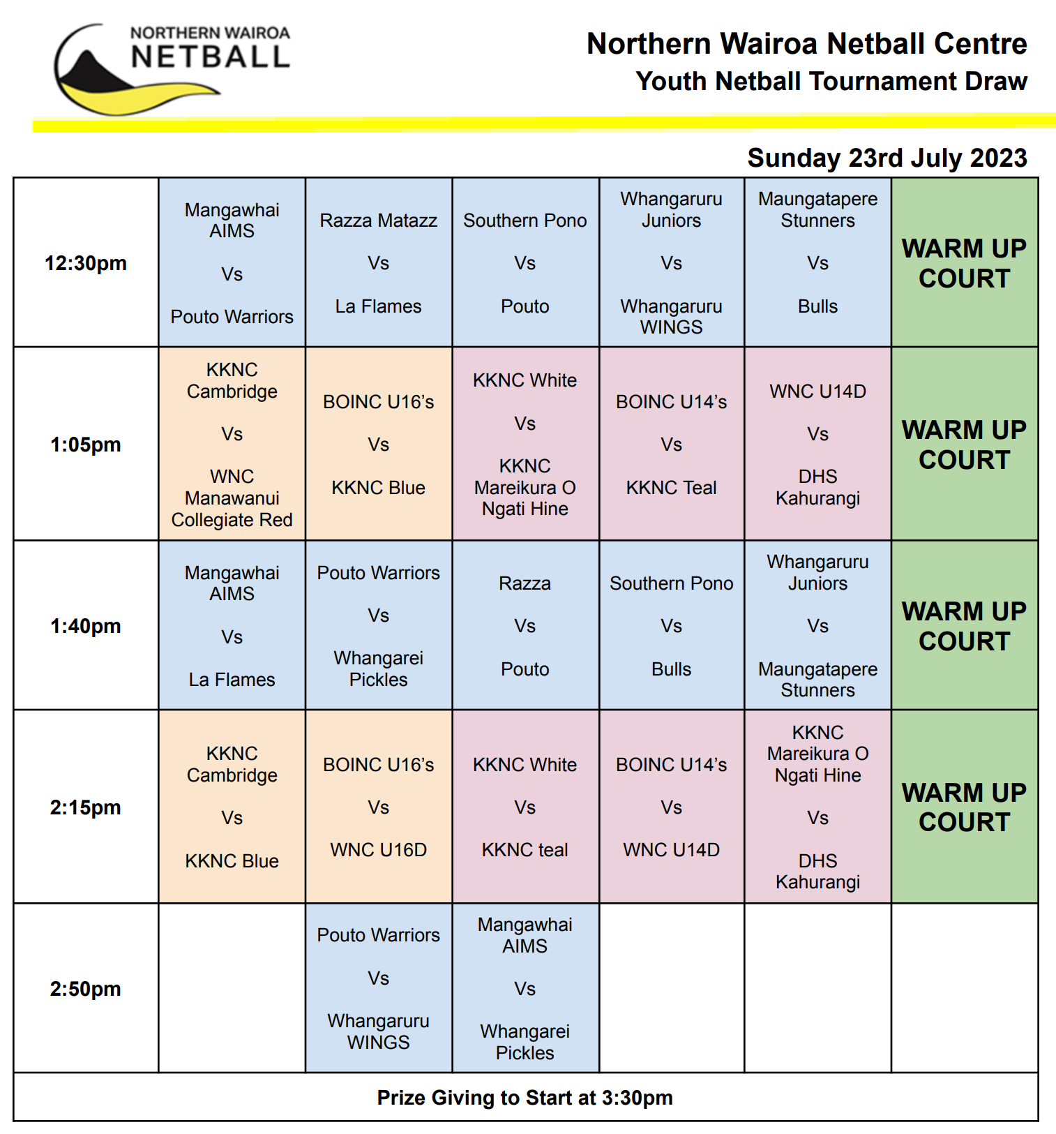 Northern Wairoa Netball Centre - Youth Netball Tournament