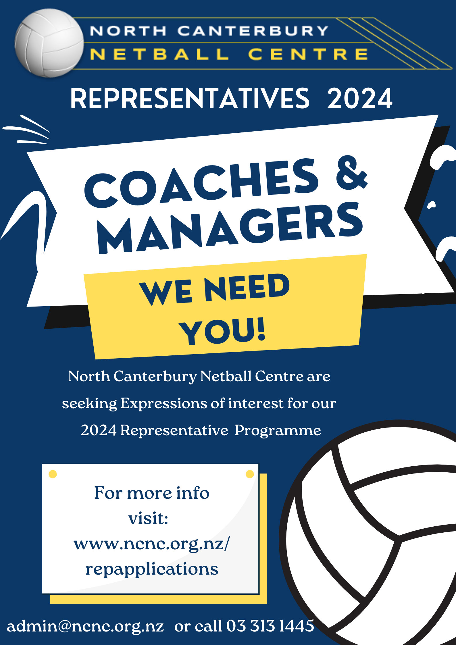 North Canterbury Netball Centre - Rep Coaches/Management