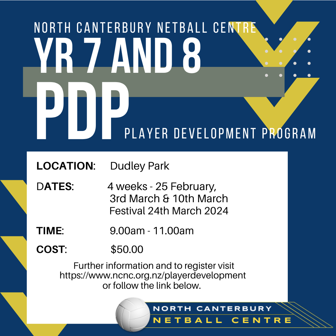 North Canterbury Netball Centre - Year 7 & 8 - Player Development