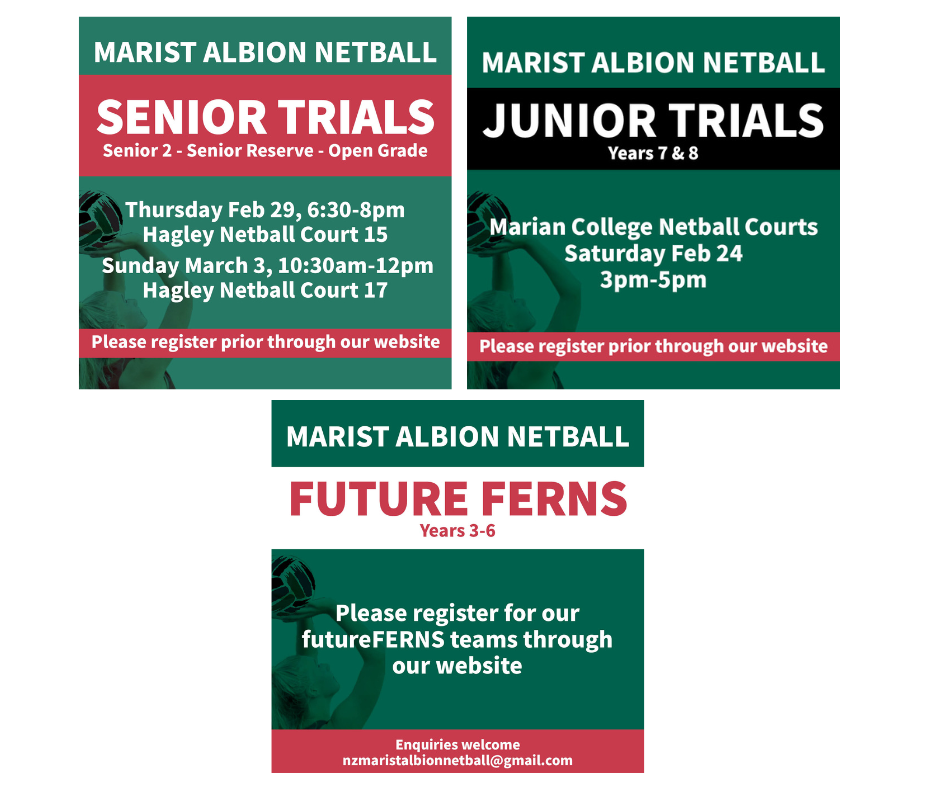 Marist Albion Netball Club - Season Dates