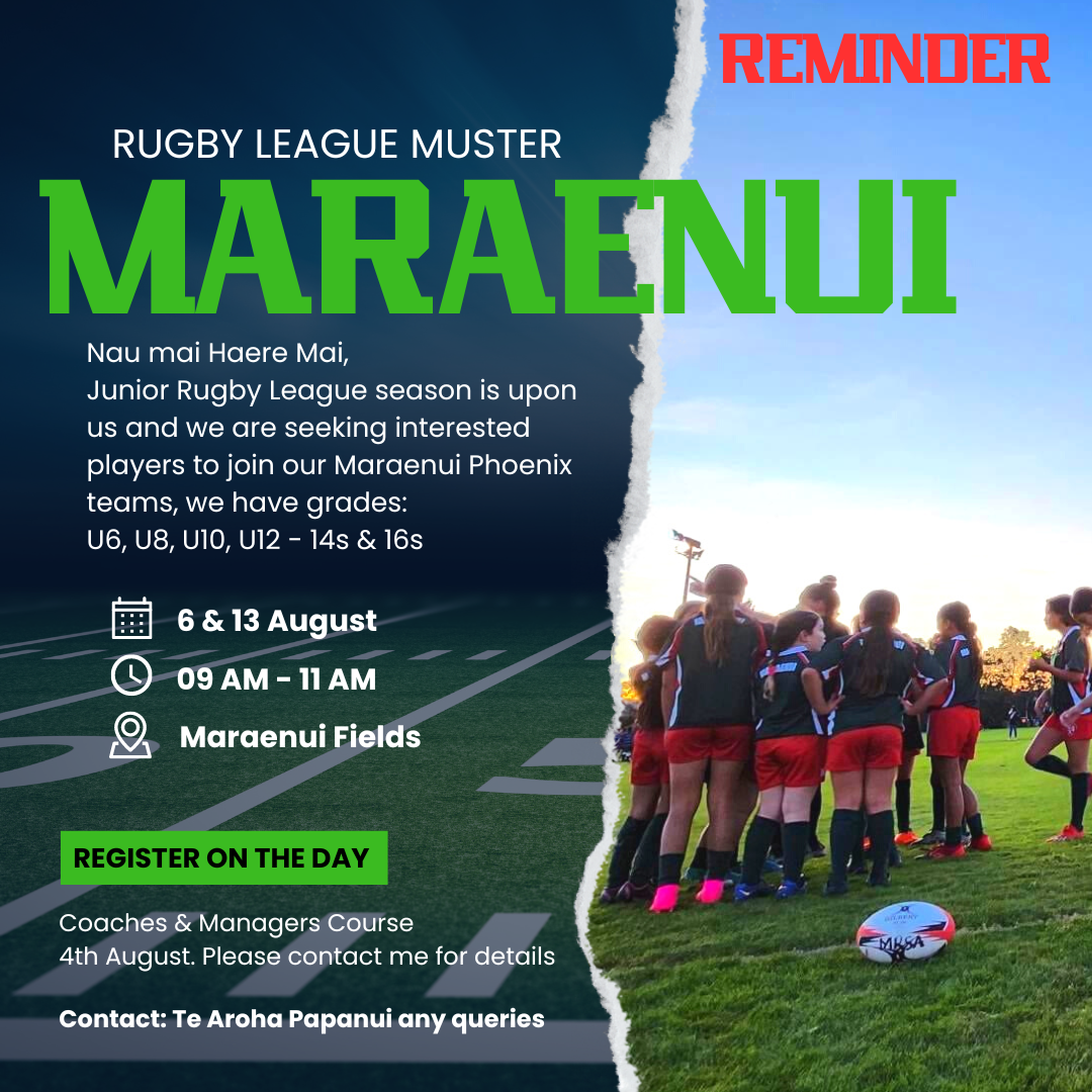 Maraenui Rugby & Sports Association - Rugby League