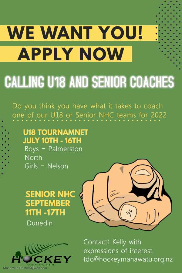 CALLING ALL U18 AND SENIOR COACHES!