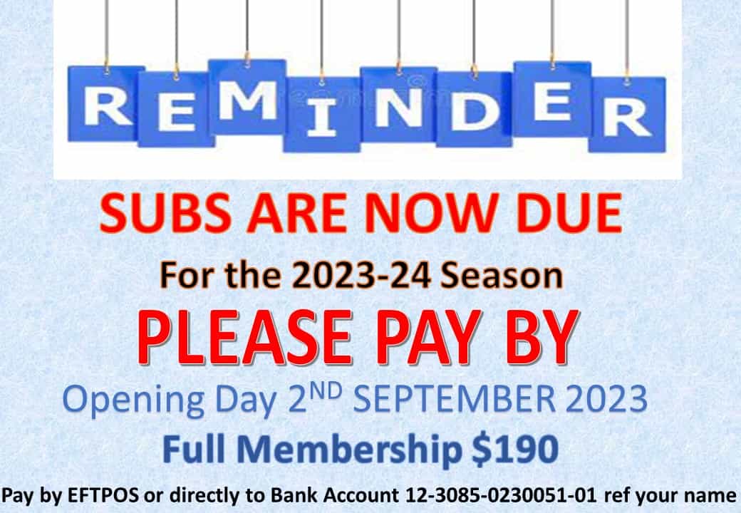 SUBS NOW DUE