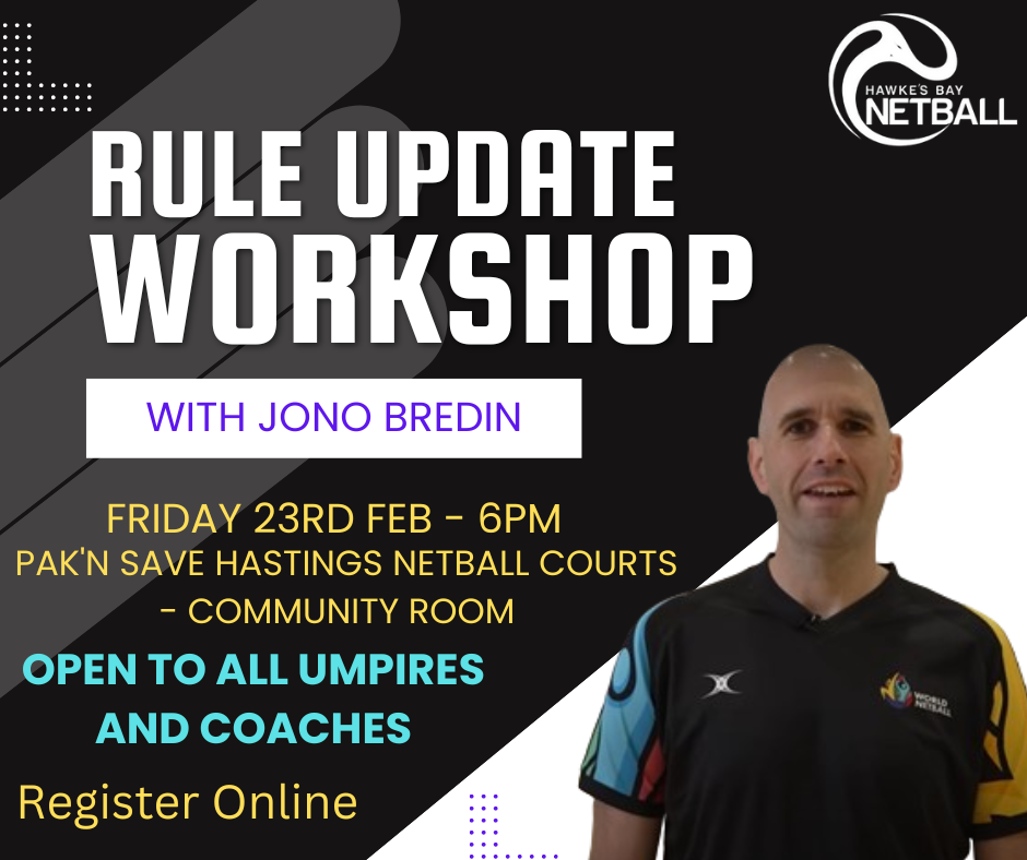 Hawke's Bay Netball - UMPIRE & BENCH OFFICIALS