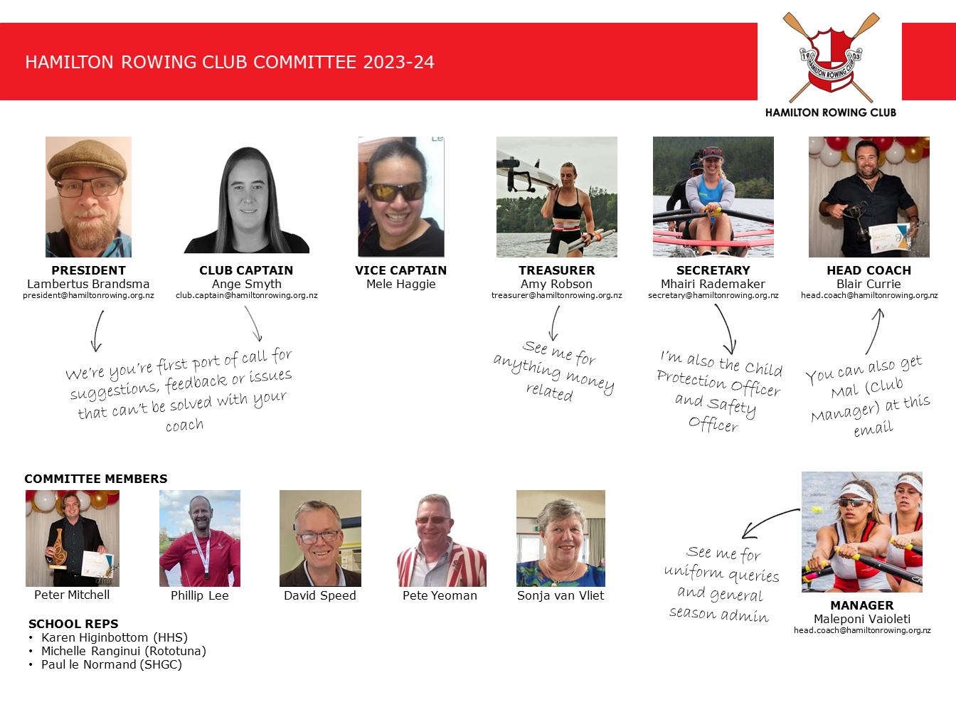 Hamilton Rowing Club - Committee