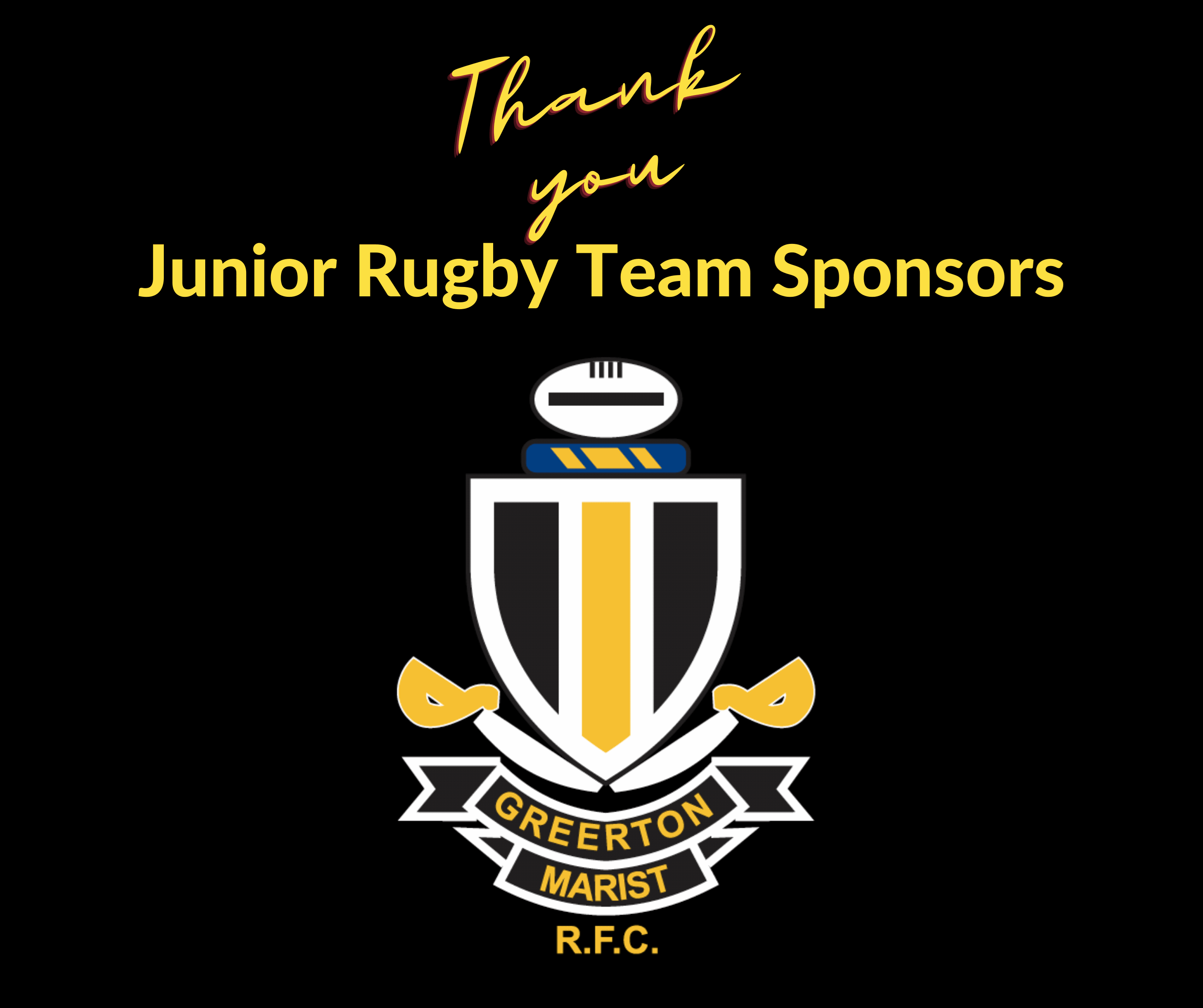 Thank you Junior Rugby Team Sponsors