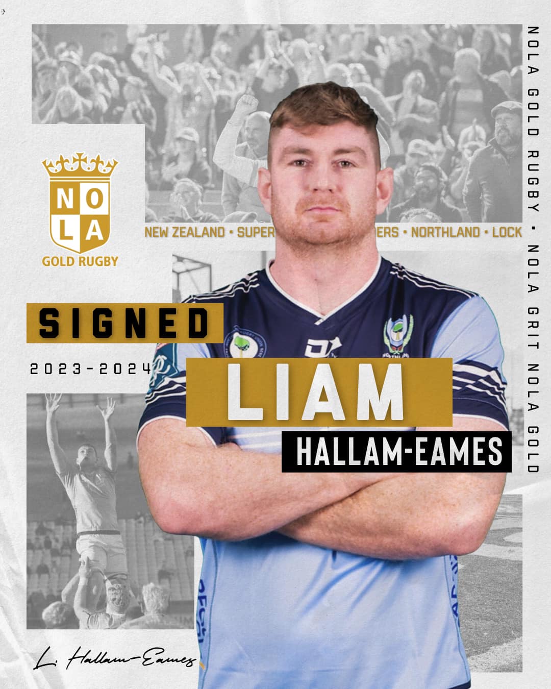 Liam Hallam-Eames signs with New Orleans