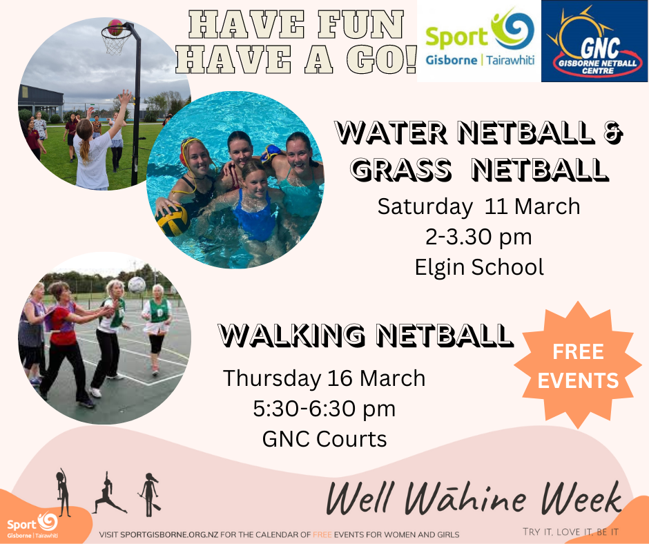 Gisborne Netball Centre - Well Wahine Week